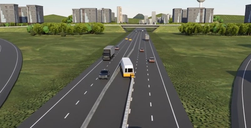 Road Zipper Moveable Median Animation - Lindsay